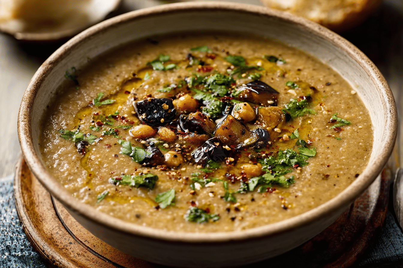 Roasted Eggplant and Tomato Soup